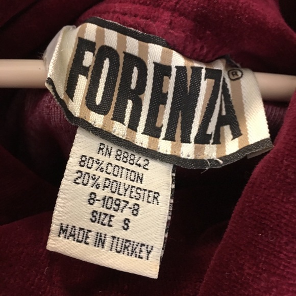 Forenza | Tops | Vintage Forenza Red Velour Turtleneck Small | Poshmark